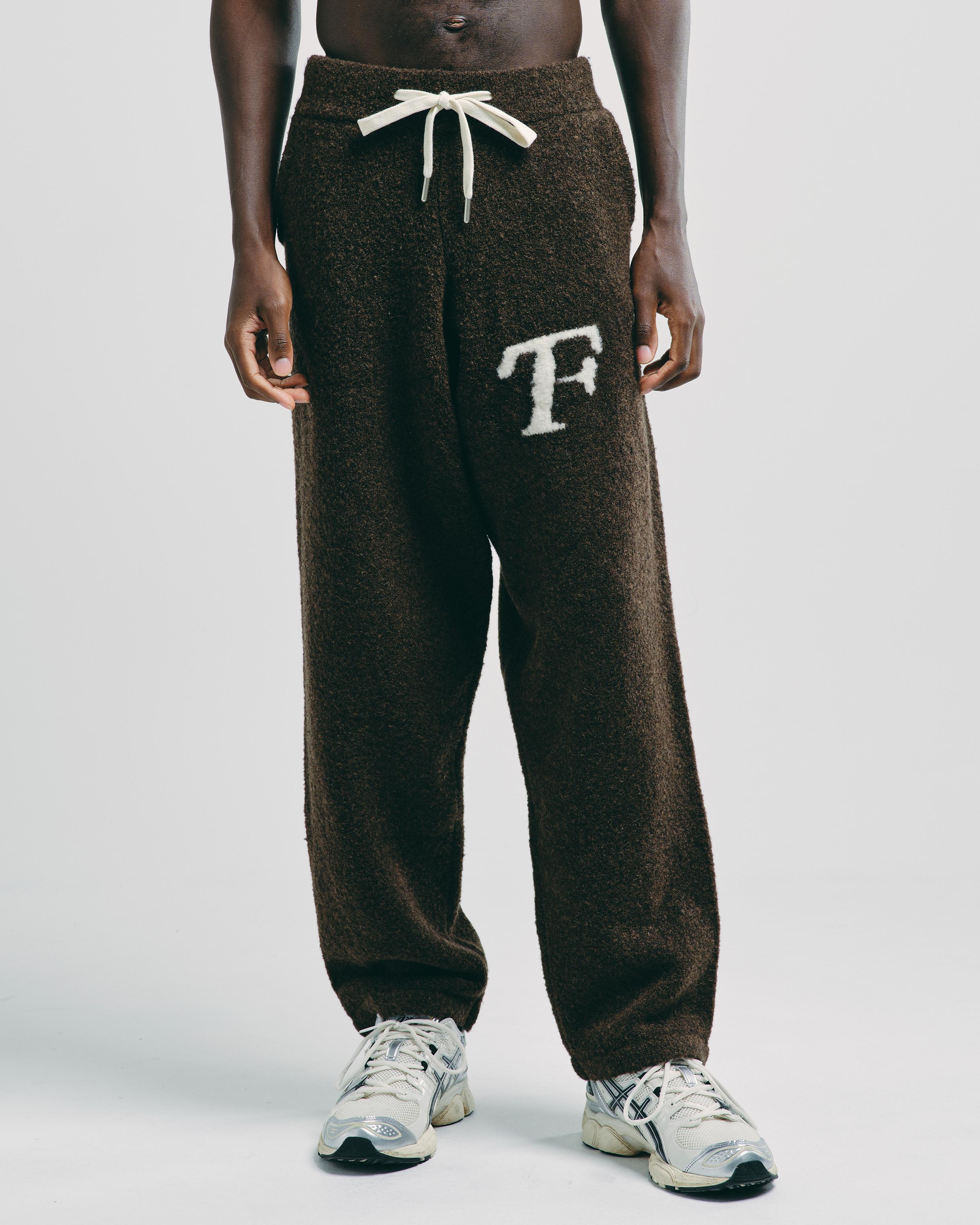 Bounce Wool Knitted Jogger | Mocha Brown | Thirty First