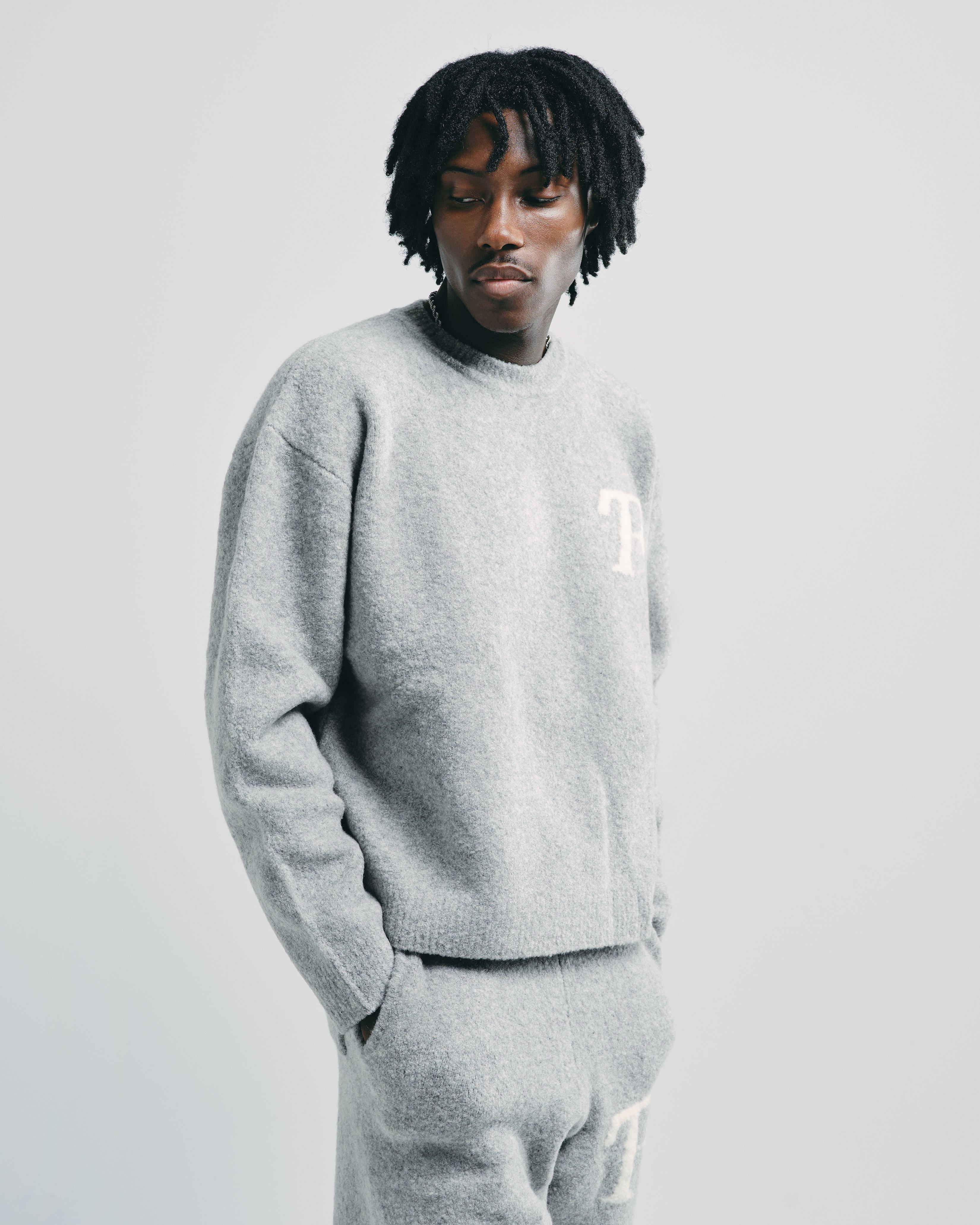 MENS WOOL KNIT SWEATER | GAINSBORO GREY | THIRTY FIRST – Thirty First